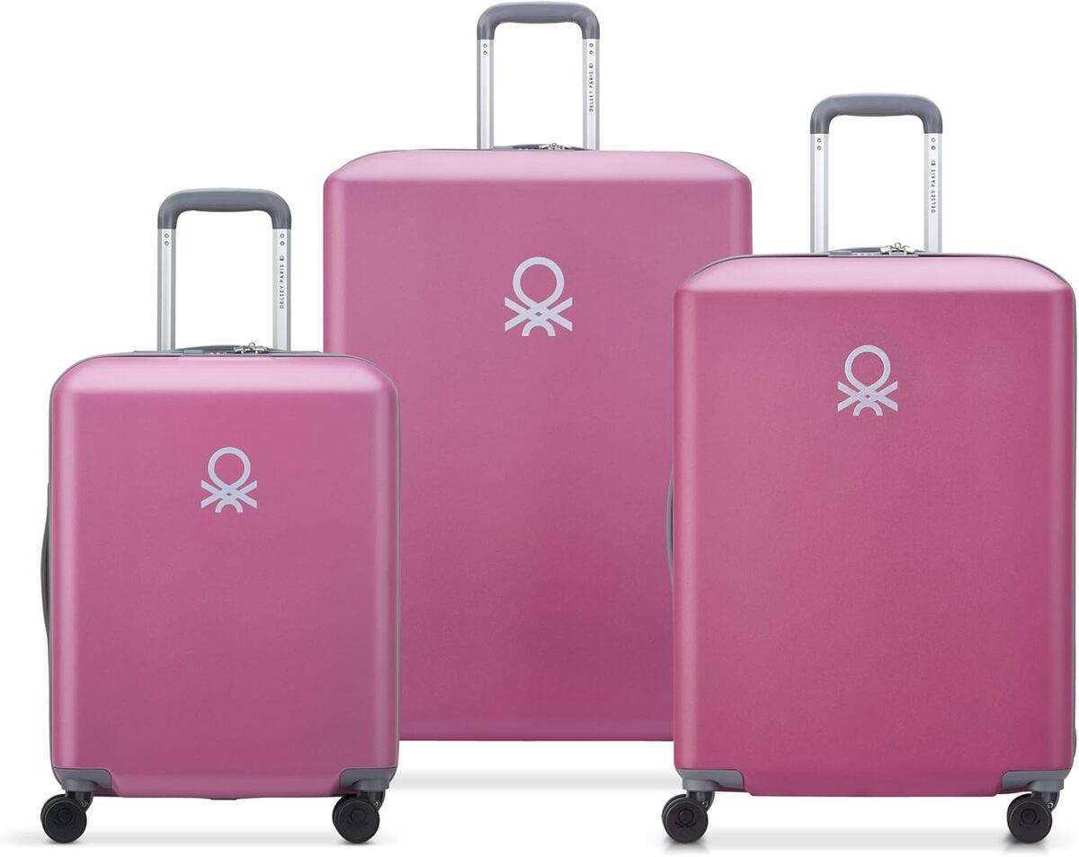 Test du set de valises rigides roses Delsey x Benetton